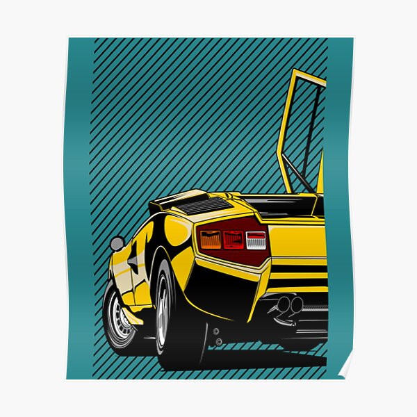 "Lamborghini Countach Legendary Lamborghini Countach" Poster for Sale ...