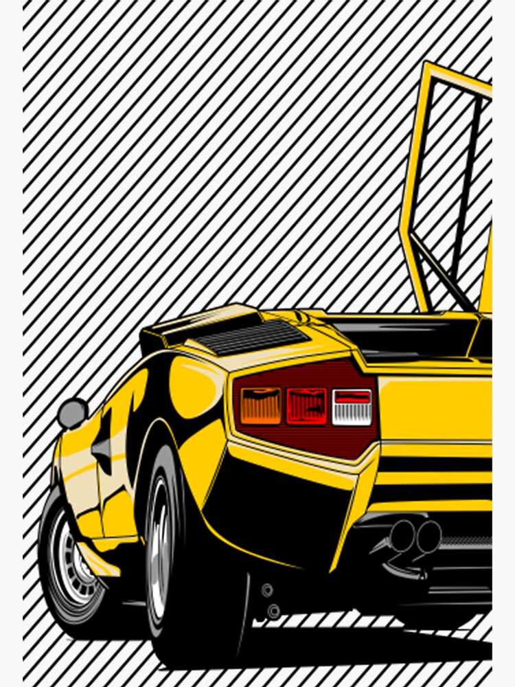 "Lamborghini Countach Legendärer Lamborghini Countach" Sticker von ...