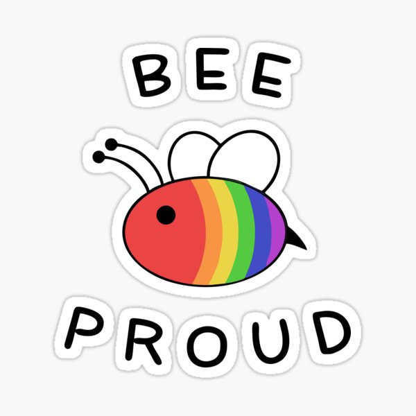 "Bee Proud LGBT Rainbow Gay Pride Tee White Cute T Shirt Love Equal ...