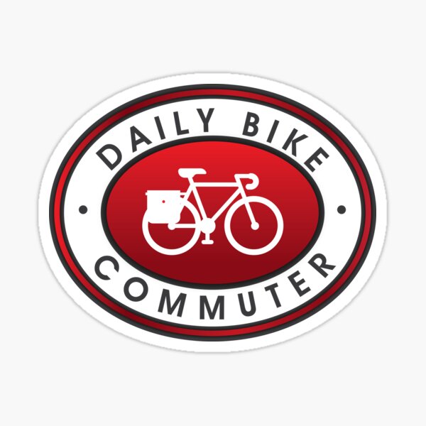 "Daily Bike Commuter" Sticker for Sale by SilverSharkShop | Redbubble