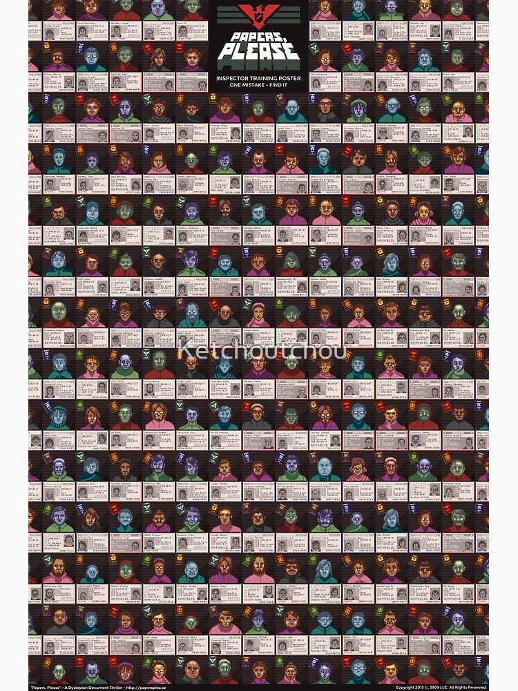 "Papers, Please - Inspector Training" Poster for Sale by Ketchoutchou ...