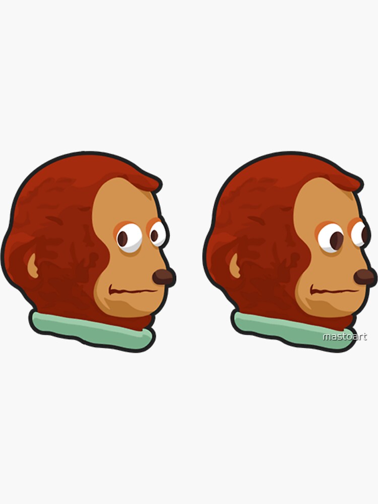 "Monkey Stare Meme, funny meme" Sticker for Sale by mastoart | Redbubble