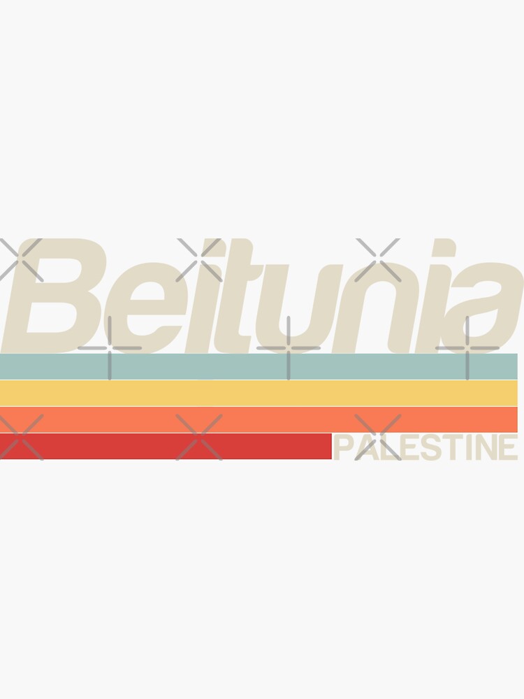"beitunia cities of Palestine Retro " Sticker by Mo5tar | Redbubble