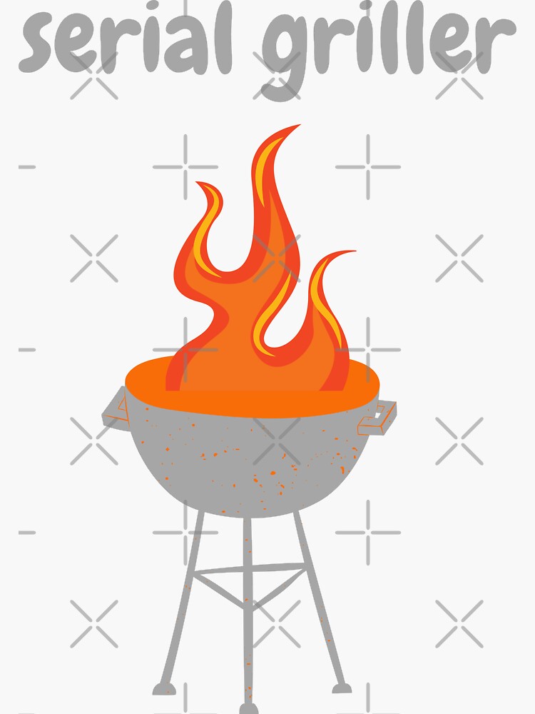 "Barbecue Lover ''serial griller''" Sticker for Sale by Yogalover2020 ...