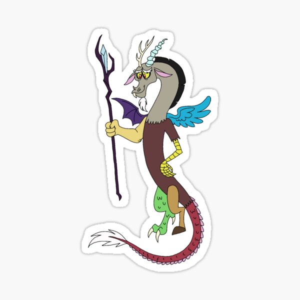 "Discord and Scorpan's Staff" Sticker for Sale by MelSpyRose111 | Redbubble