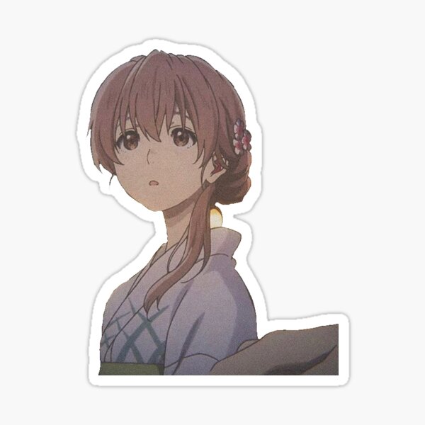 "Nishimiya Shoko Sticker" Sticker by sadeadart | Redbubble
