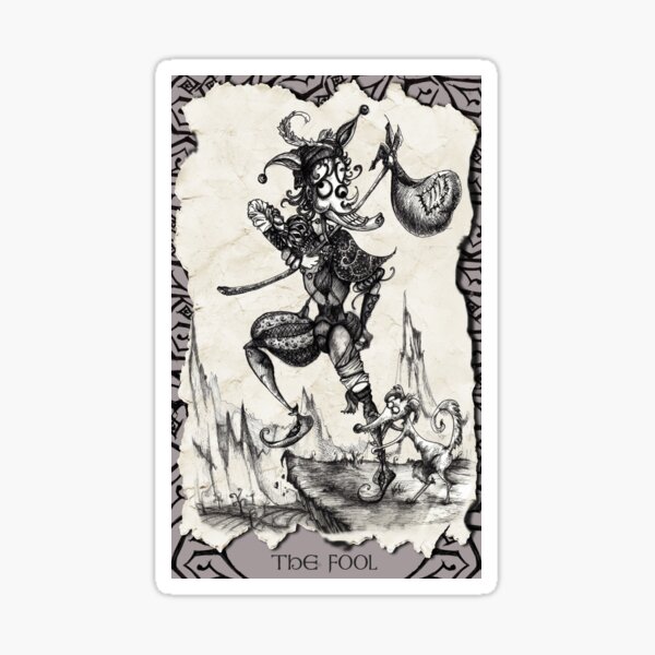 "The Fool - Tarot Card" Sticker for Sale by TheWhiteMuse | Redbubble