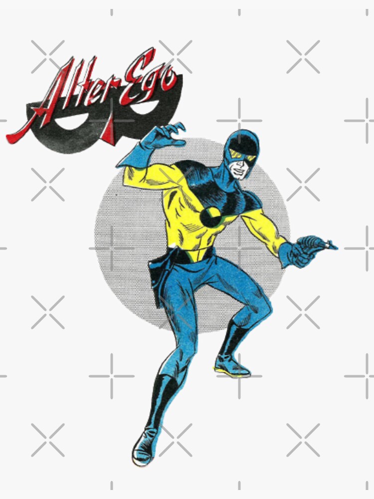 "Alter Ego The Eclipse Superhero Comic Book 50s" Sticker by AlexCH888 ...