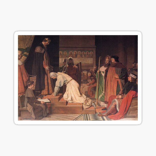 "Henry the Lion submits to Frederick Barbarossa, 1181" Sticker for Sale ...