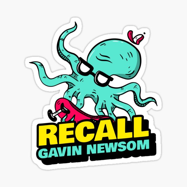 "Recall Gavin Newsom" Sticker by peungfuangfa | Redbubble