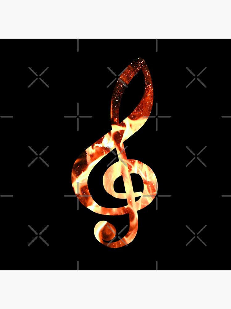 "Fire Treble Clef " Poster for Sale by InspireShop | Redbubble