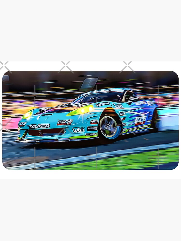 Póster «Corvette C7 Drift Cartoon Dibujo Acción Imprimir» de Auto ...