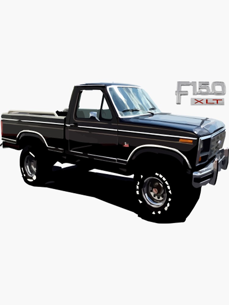 "1983 Ford F150 83 F150 XLT" Sticker for Sale by 2020Printwork | Redbubble