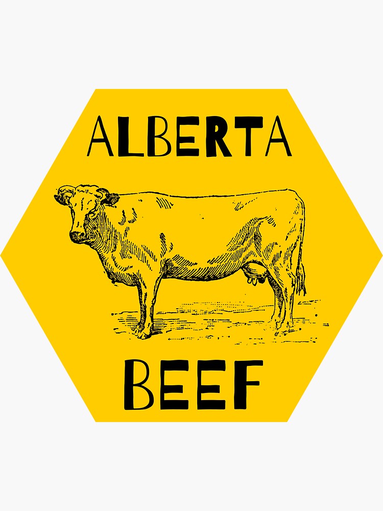 "Alberta Beef" Sticker for Sale by Nanthi89 | Redbubble