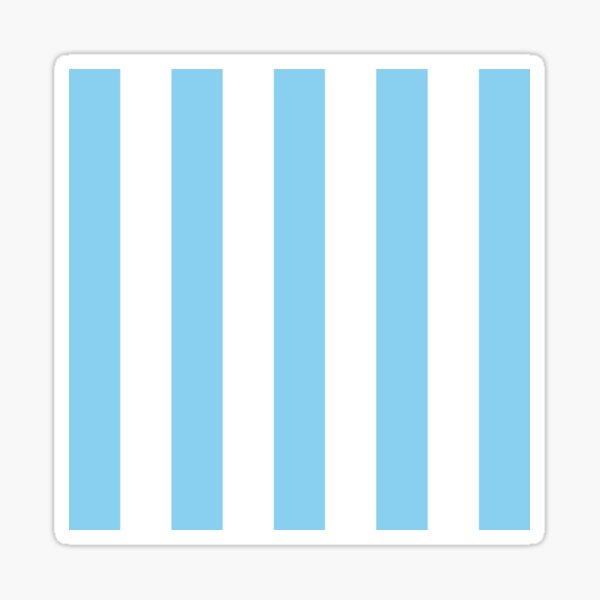 Pegatina for Sale con la obra «Mediana RAYAS Verticales AZUL BEBE y ...