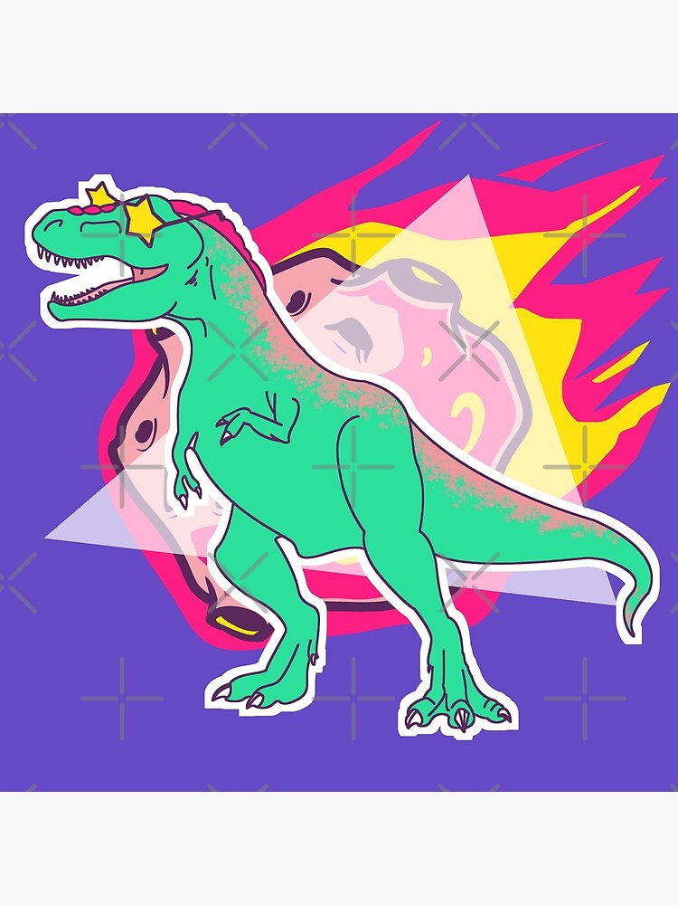 "T-rex dinosaur having a disco party" Poster by olimaki | Redbubble