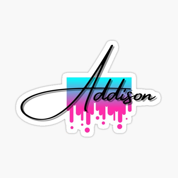 "Addison" Sticker for Sale by MarcusLawrence5 | Redbubble