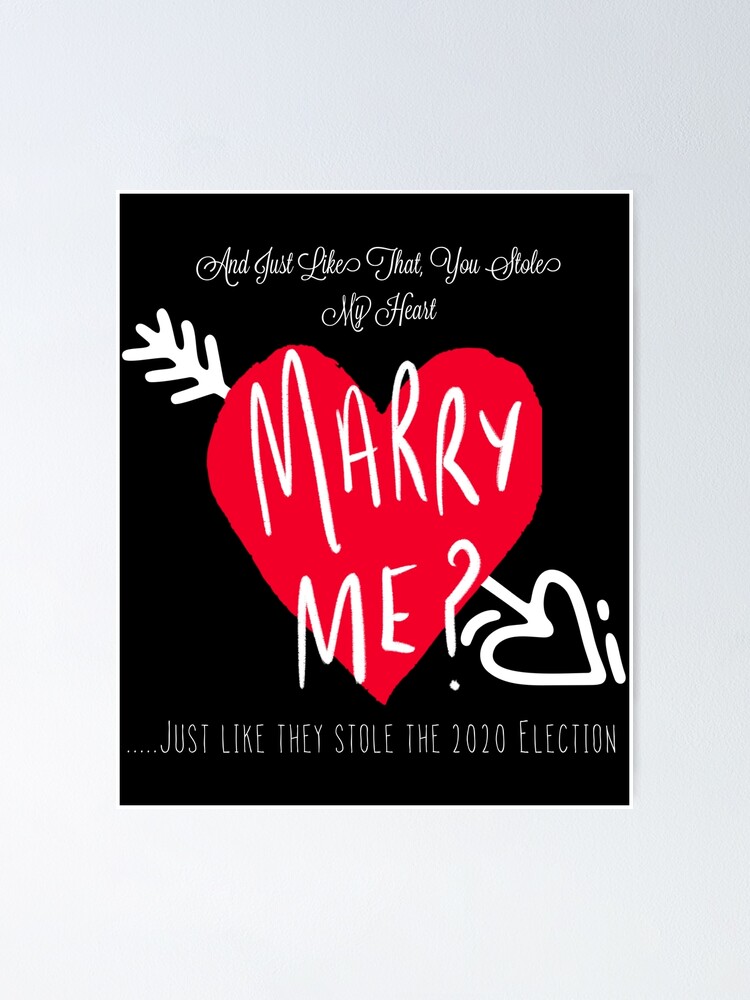 "Funny Marriage Proposal, Funny Wedding Proposal, Marry Me" Poster for ...