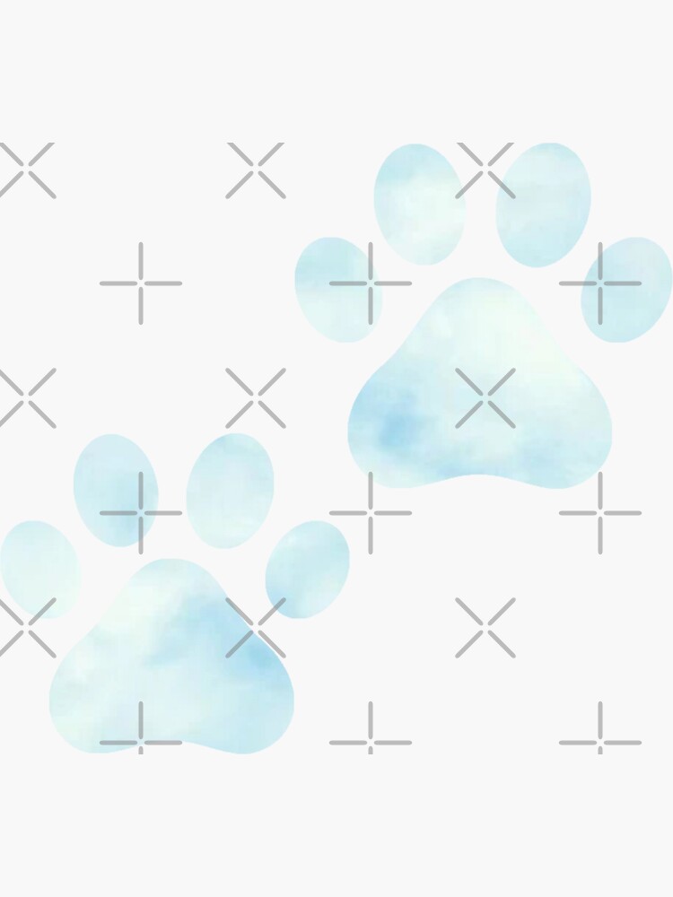 "Light blue paw prints" Sticker for Sale by Als10806 | Redbubble