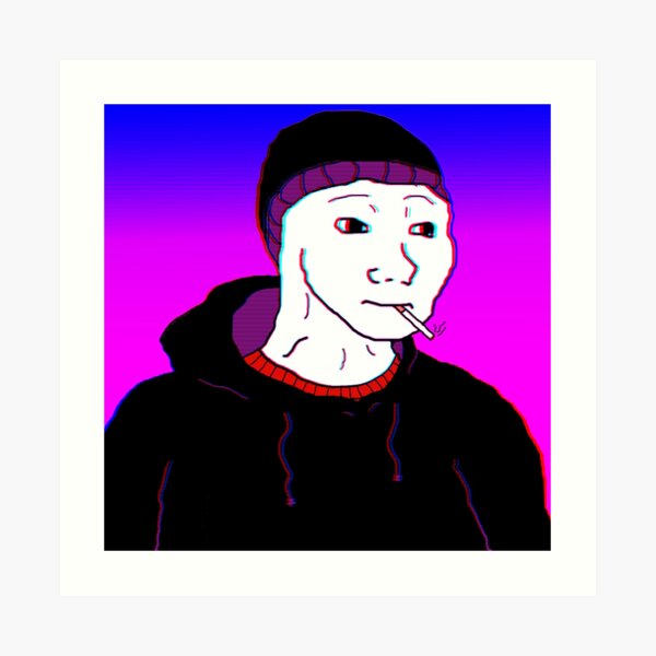 "Aesthetic vaporwave doomer" Art Print by Geempah | Redbubble