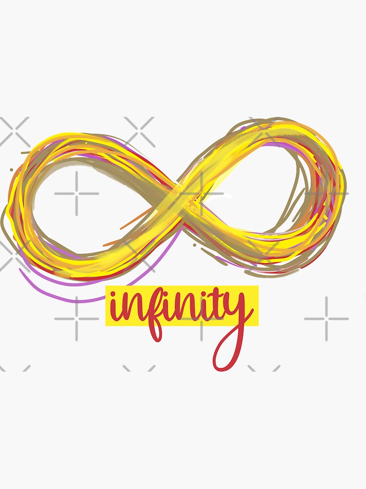 "Infinity Symbol Aesthetic Lines" Sticker for Sale by Ngaiseot | Redbubble