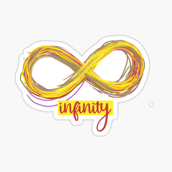 "Infinity Symbol Aesthetic Lines" Sticker for Sale by Ngaiseot | Redbubble