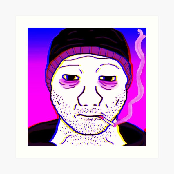 "Aesthetic vaporwave doomer" Art Print by Geempah | Redbubble