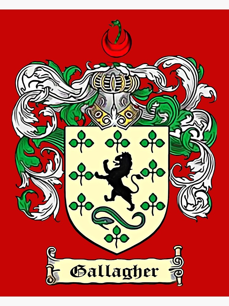 "Gallagher Family Coat of Arms" Poster by CathalDevlin | Redbubble
