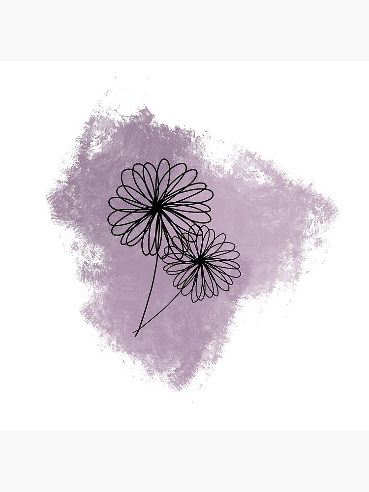 "Two Line Art Flowers" Poster by choiwong | Redbubble