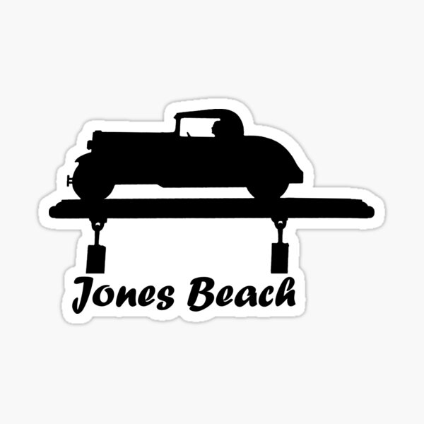 "Jones Beach Art Deco Sign - Car" Sticker by Mackabee | Redbubble