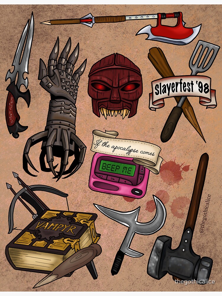 "Buffy the Vampire Slayer Flash Set #1" Sticker for Sale by ...