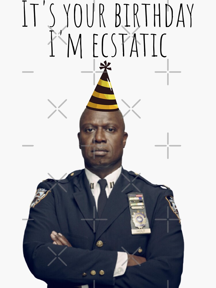 "Its Your Birthday Im Ecstatic" Sticker for Sale by Brooklyn-99shop ...