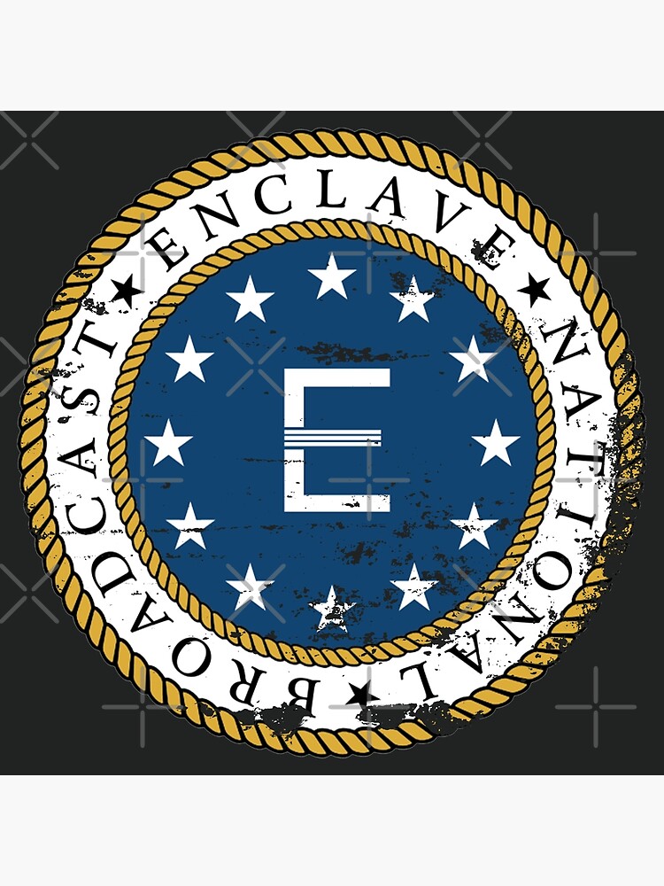 "Enclave National Broadcast Worn Logo" Art Print by Geempah | Redbubble
