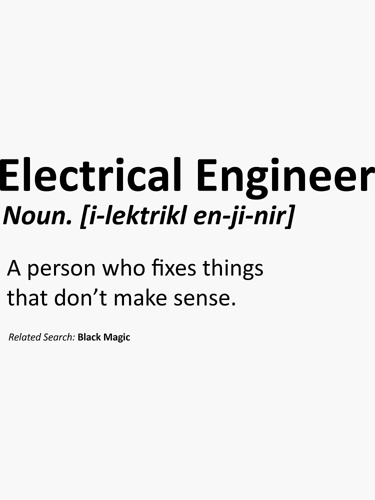 "Electrical Engineer " Sticker for Sale by hjrdesign | Redbubble