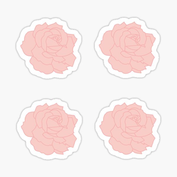 "Light Pink Rose Pack" Sticker for Sale by EuropaPrints | Redbubble