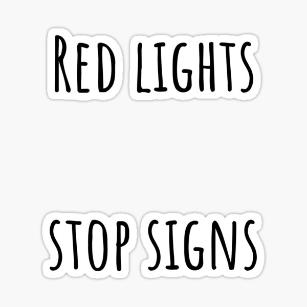 "Olivia Rodrigo Drivers License Red Lights Stop Signs" Sticker for Sale ...