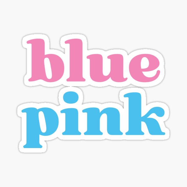 "Blue Pink Gender Reveal Color Game Against Discrimination" Sticker for ...