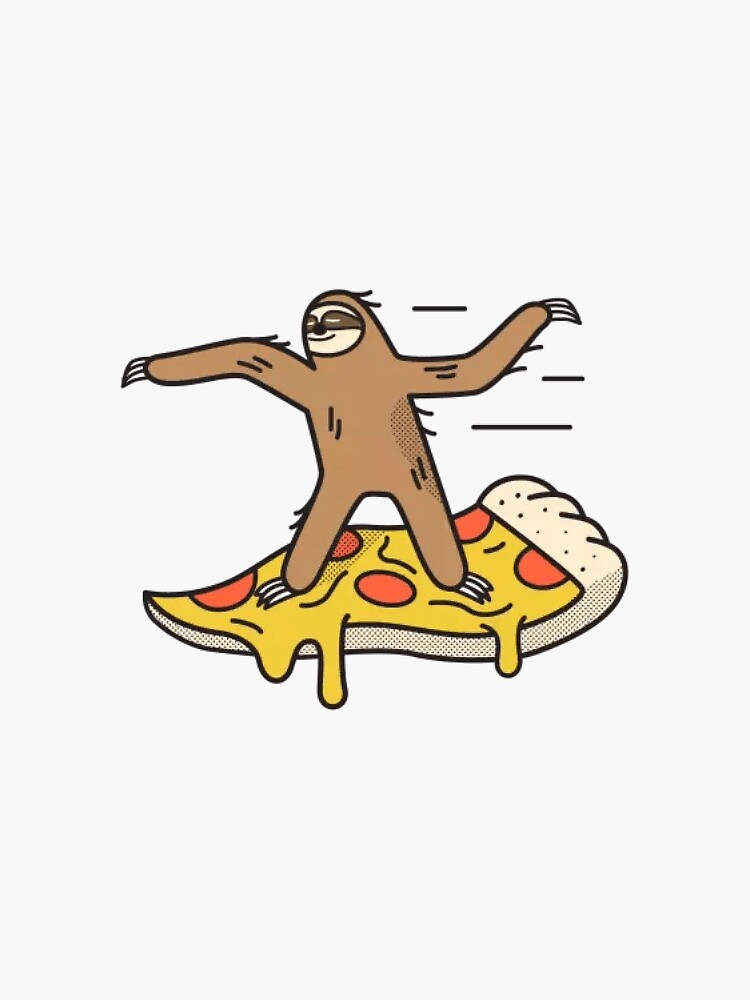 "Surfing Sloth" Sticker for Sale by Mulas-Craft | Redbubble