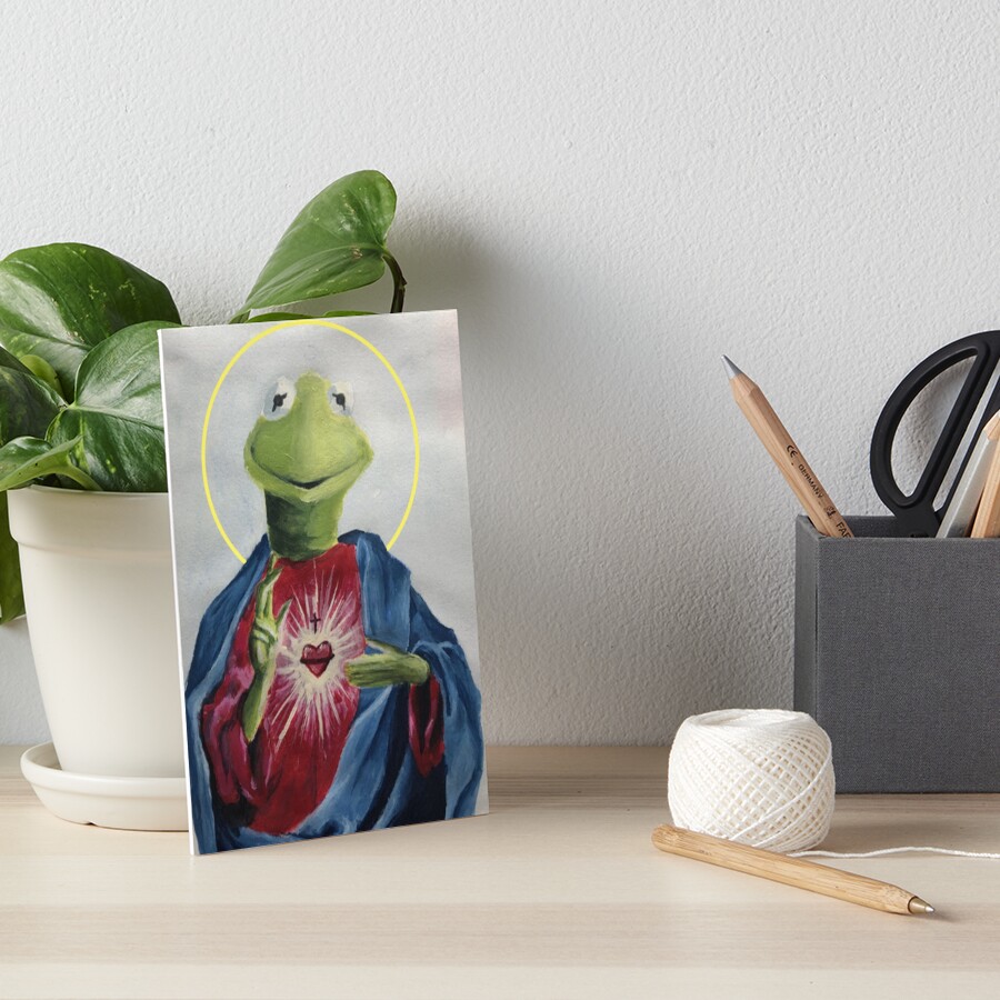 "Kermit Jesus" Art Board Print by elliehrrsn | Redbubble