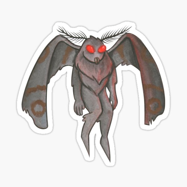 "Mothman (pink background)" Sticker for Sale by ibyrd-7 | Redbubble