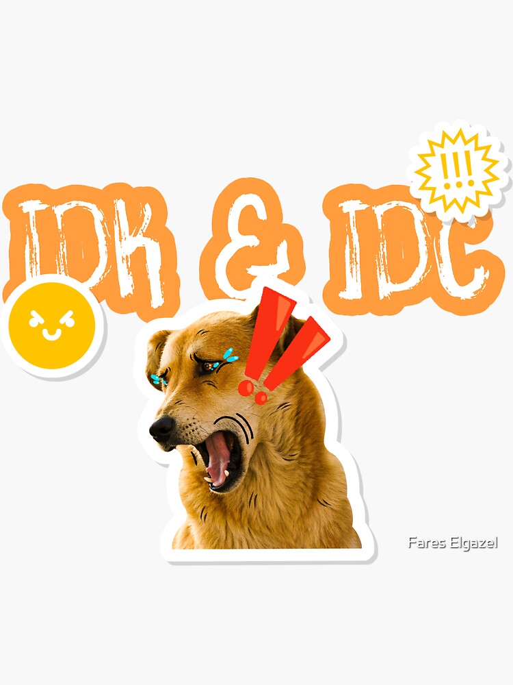 "angry dog meme" Sticker for Sale by Designerfreak | Redbubble