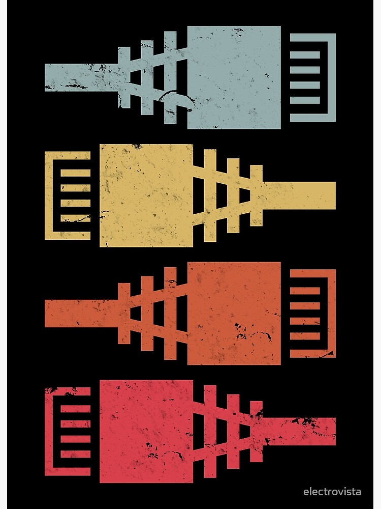 "RJ45 Ethernet Symbols Vintage Old School Retro " Poster by ...