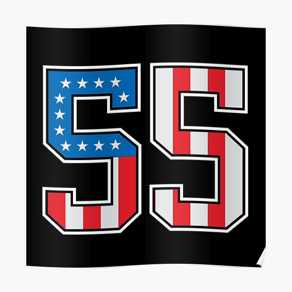 "55 American Lucky Number fifty-five United States Flag" Poster for ...