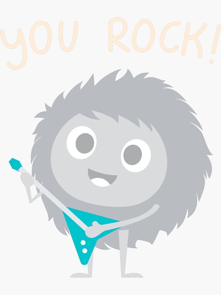 "YOU ROCK" Sticker by PureGeometry | Redbubble