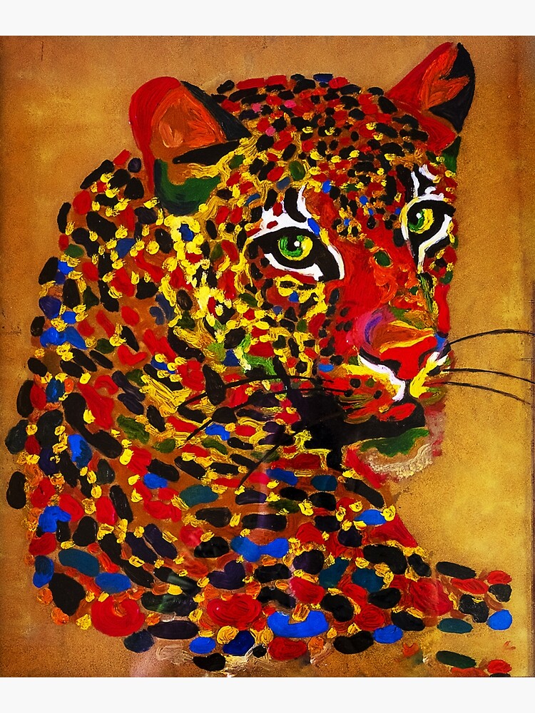 "Leopard - Pop Art Portrait of a Cat" Poster by GuillermoMenze | Redbubble