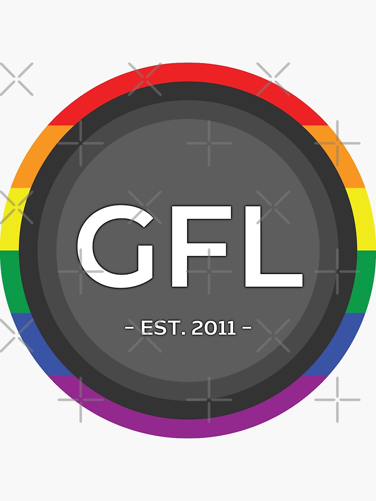 "GFL Logo - Pride" Sticker for Sale by GFLClan | Redbubble
