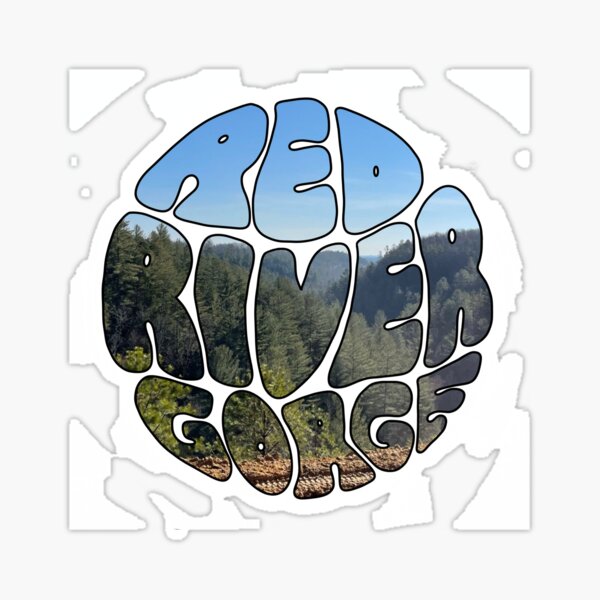 "Red River Gorge Mountains Lettering Circle" Sticker for Sale by ...