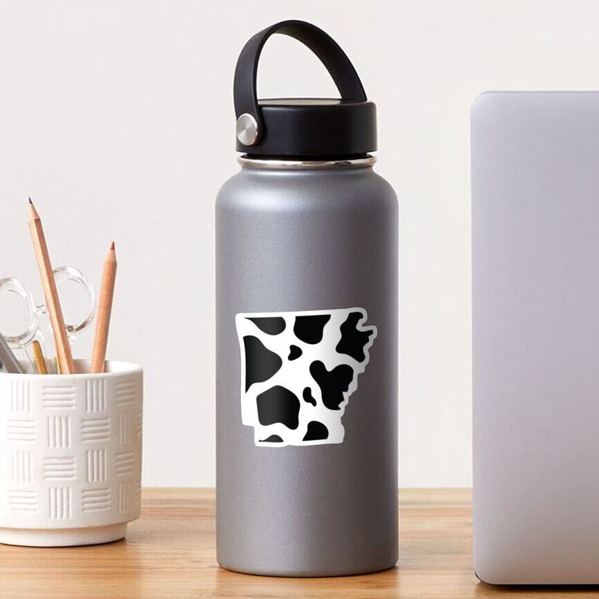 "Cow Print Arkansas Sticker" Sticker by vicky-riordan | Redbubble
