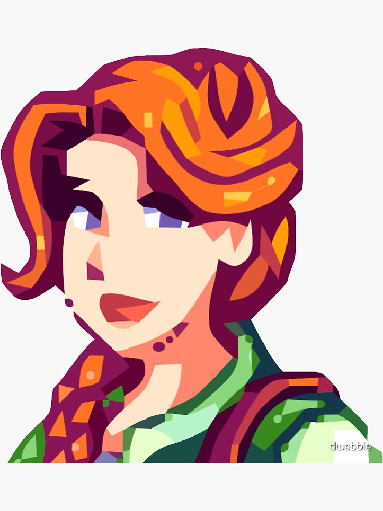 "Leah Vector (Stardew Valley)" Sticker for Sale by dwebble | Redbubble