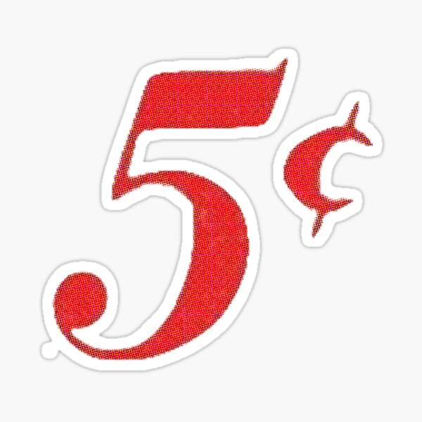 "5 Cents" Sticker for Sale by GetSpeedbird | Redbubble